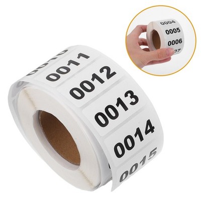 Count Inventory Numbered Stickers Roll Consecutively Labels for Clothes ...