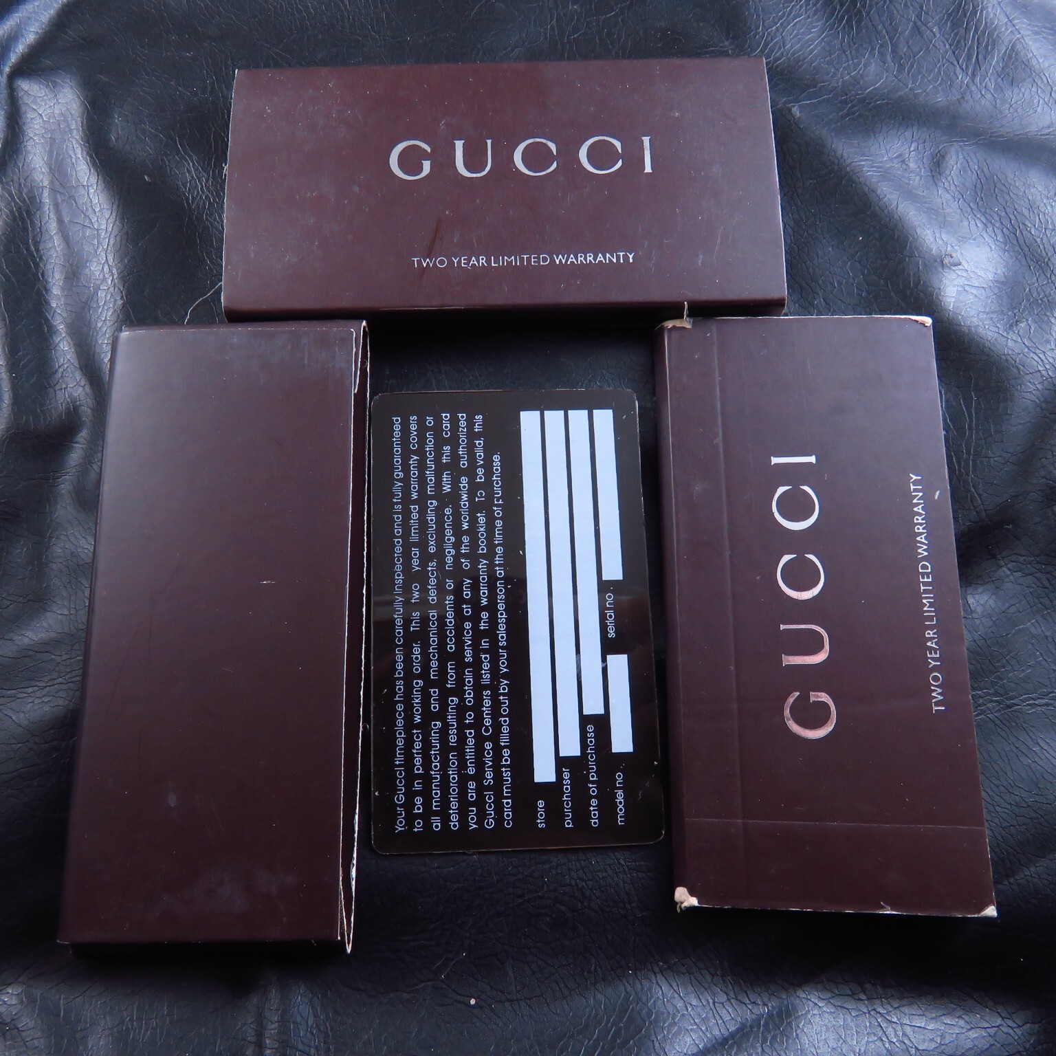 Genuine Swiss Gucci Watch booklet & Blank Guarantee Card Free Shipping ...
