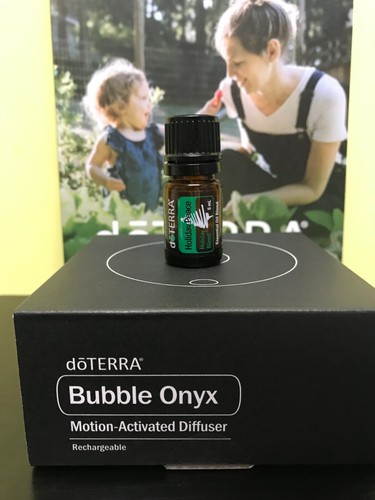 doTERRA Bubble Onyx Motion-Activated Diffuser +5ml Holiday Peace ...