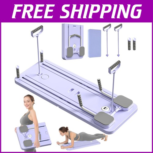 Compact Pilates Reformer Set with Elastic Resistance Straps - Ideal for ...