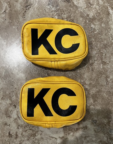 KC Hilites Fog Lights Vinyl Rectangle Original 80’s Covers Yellow 5”x7 ...