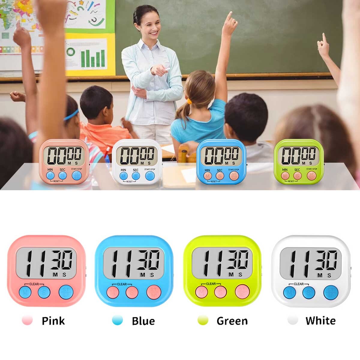 Multifunctional large screen Timer Kitchen Study Work Exercise Training ...