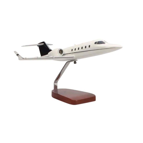 NEW Learjet 60 (Black, Grey) Large Mahogany Model | eBay