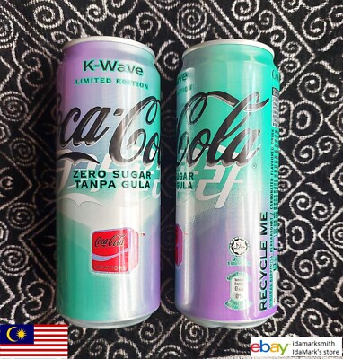 Empty COCA-COLA ZERO can MALAYSIA 320ml Coke K-WAVE K-POP Fruity ...