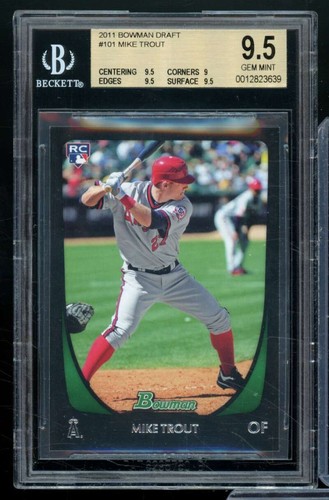 Mike Trout Rookie Card 2011 Bowman Draft #101 BGS 9.5 | eBay