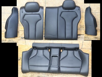 Rear Bench Upper Lower Side Backrest Seats OEM BMW F32 F82 Black Merino ...
