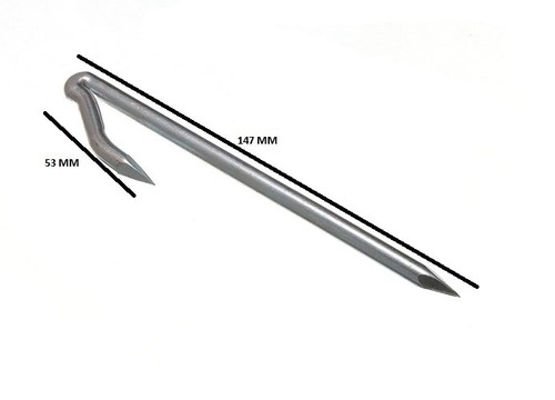 NEW 24 X Drive In Line Securing Hooks 150mm Heavy Duty BZP Rust Proof ...