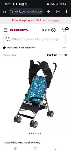 Mickey Mouse stroller with Canopy | eBay