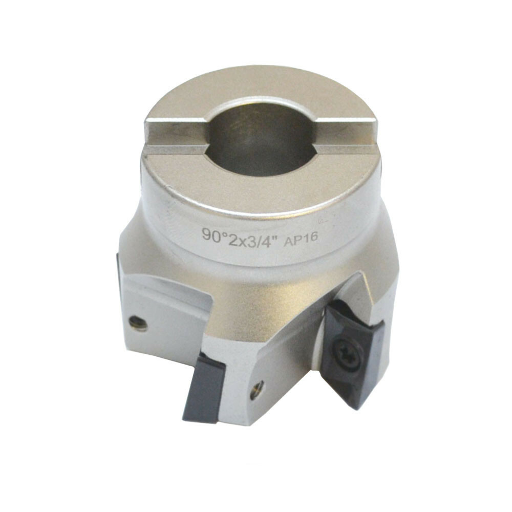 90 Degree Indexable Face Mill Cutter 2"x3/4" 5 Flute CNC Insert Lathe ...