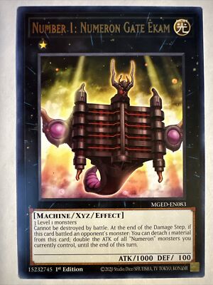 Yugioh! Number 1: Numeron Gate Ekam - MGED-EN083 - Rare - 1st Edition ...