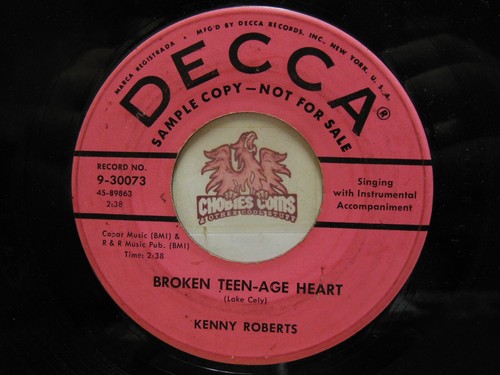 Kenny Roberts – Broken Teen-Age Heart / I'm Looking For The, 45 RPM ...