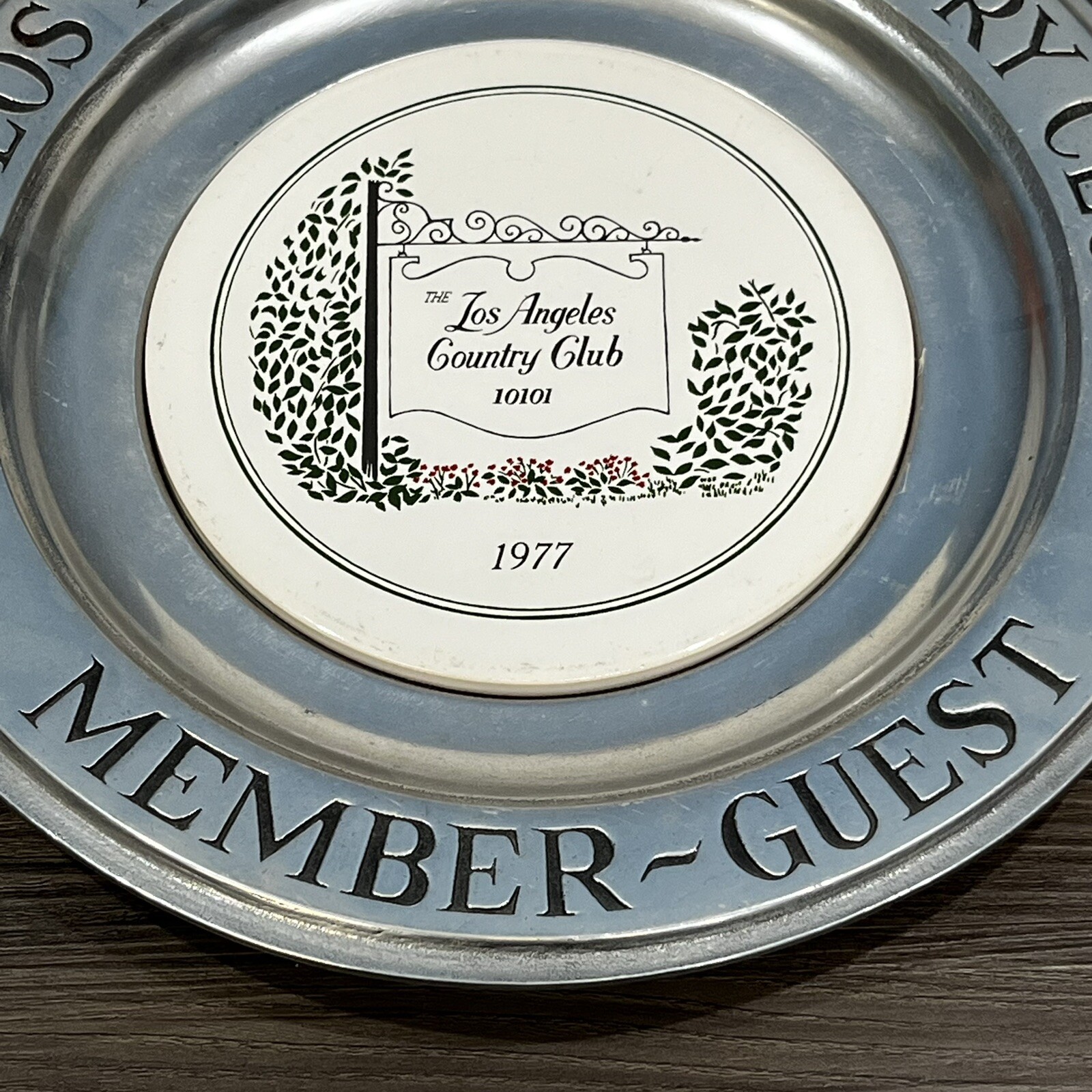 Vintage 1977 Los Angeles Country Club Member Wilton Pewter Plate | eBay