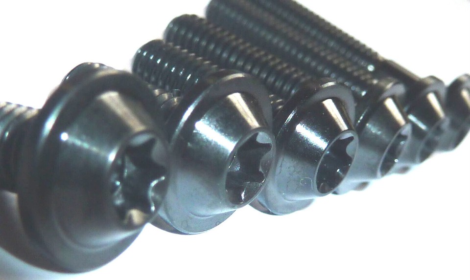 DRAG CAR BLACK M6 10-35 Fairing Titanium Low Profile T30 Torx Washer ...