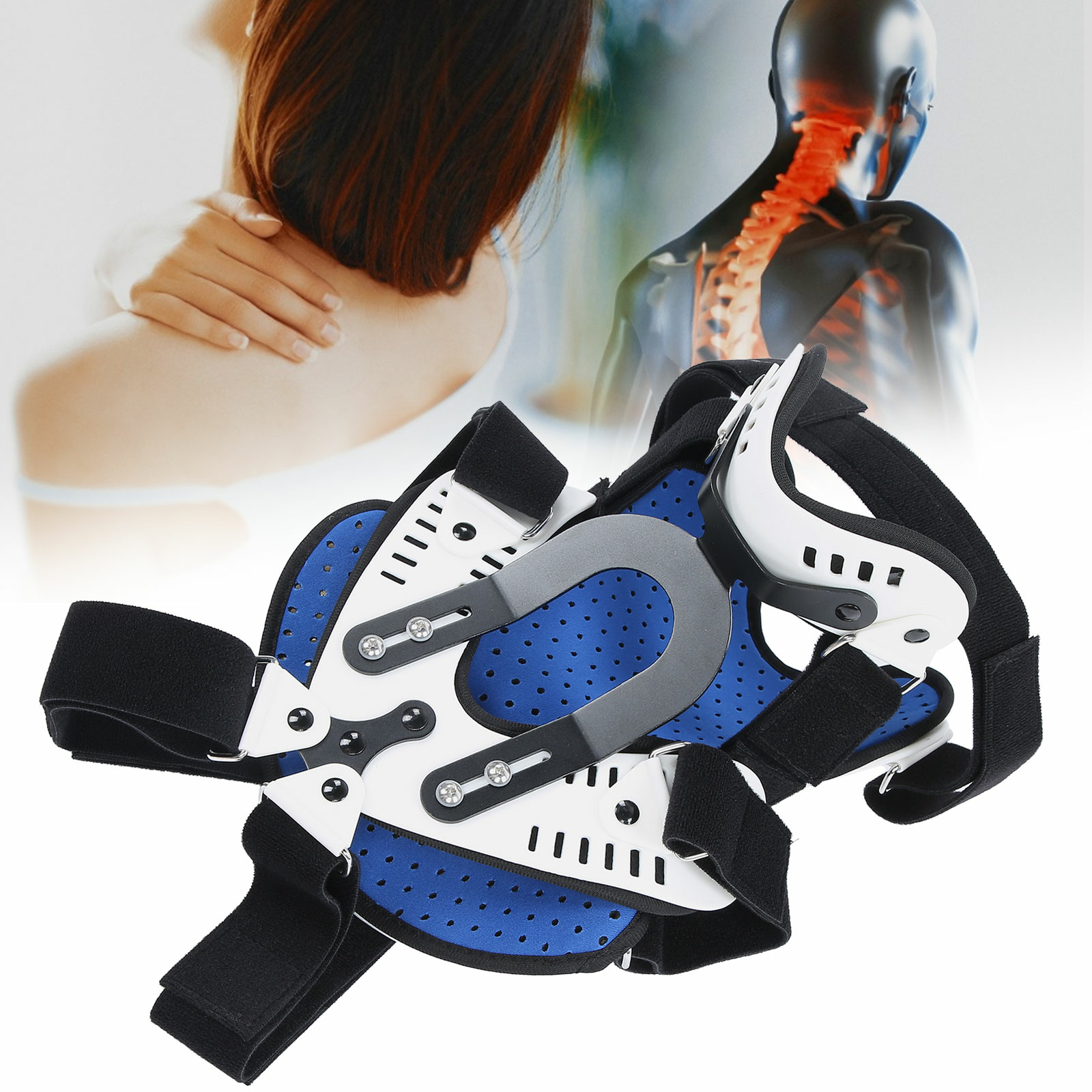 Neck Chest Cervical Thoracic Head Orthosis Support Brace Holder Frame ...