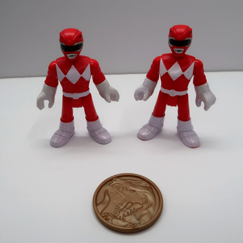 Red Ranger Imaginext Power Ranger Action Figure Lot Of 2 And Coin ...