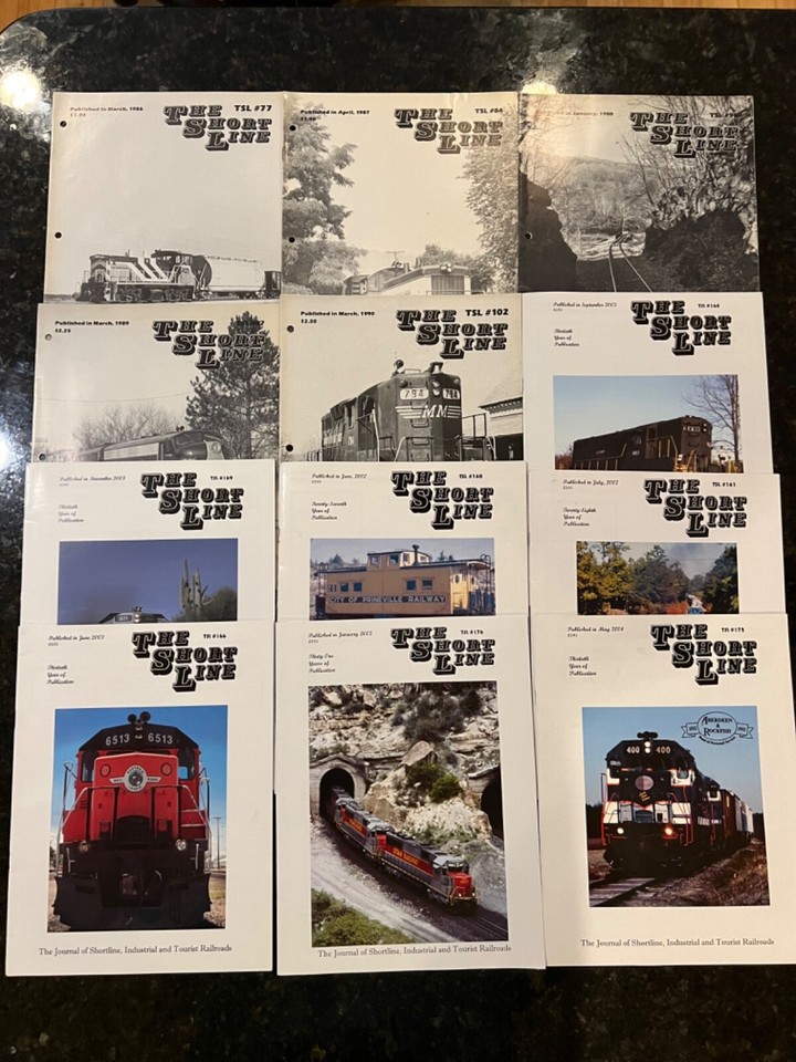 19 The Short Line Magazines, 1980 - 2005 + 2 Short Line Railroader ...