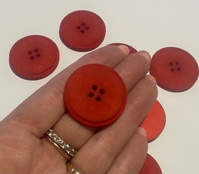 6 Large Red Buttons 30mm 4 Hole A51-28 Aussie Seller | eBay Australia