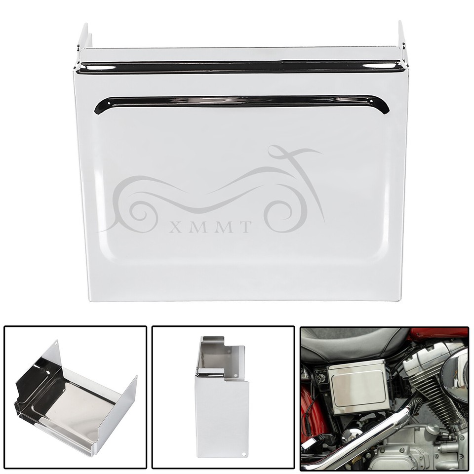 Chrome Battery Top + Side Cover For Harley Dyna Super Wide Glide Low ...