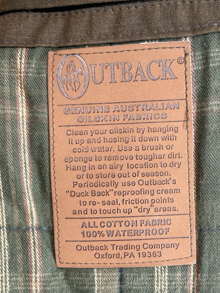 Outback Trading Company Deer Hunter Jacket Mens XL Brown Wax Oilskin ...