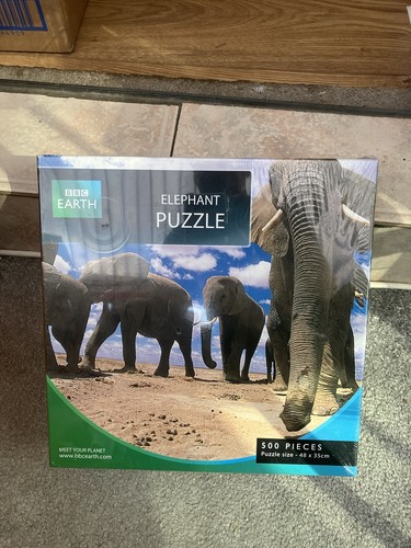 Elephants 500 piece jigsaw puzzle BBC Earth Elephant -BRAND NEW ...