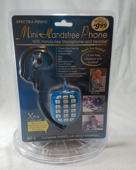 SPECTRA-PHONE MINI HANDSFREE PHONE - MODEL # MP6 (BLUE IN COLOR) ~NIP ...
