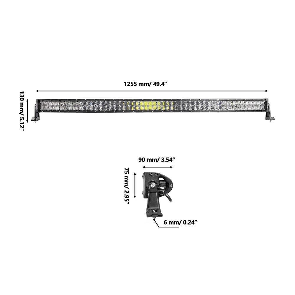 For Jeep Cherokee XJ 50" LED Light Bar &7x6" Headlights & 4" Pod ...