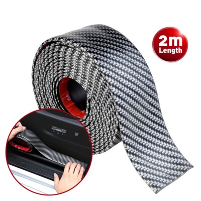 Bumper Protector Strip Car Carbon Door Rubber Moulding Sticker Edge ...