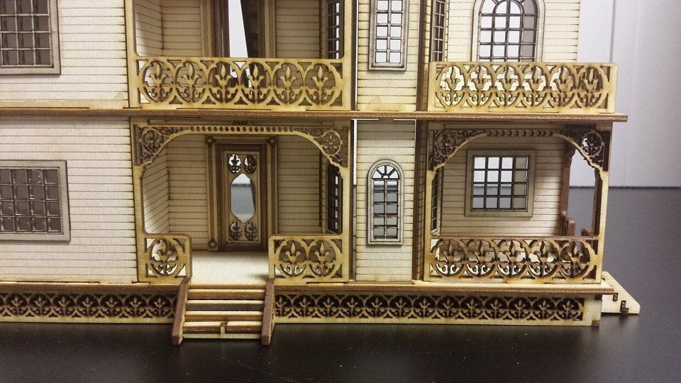 Jasmine Gothic Victorian Dollhouse Quarter Scale/ 1:48 Scale Kit | eBay