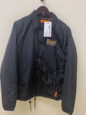 M.C. OVERALLS Bolt motorcycles crow padded coach jacket, [Black UK M ...