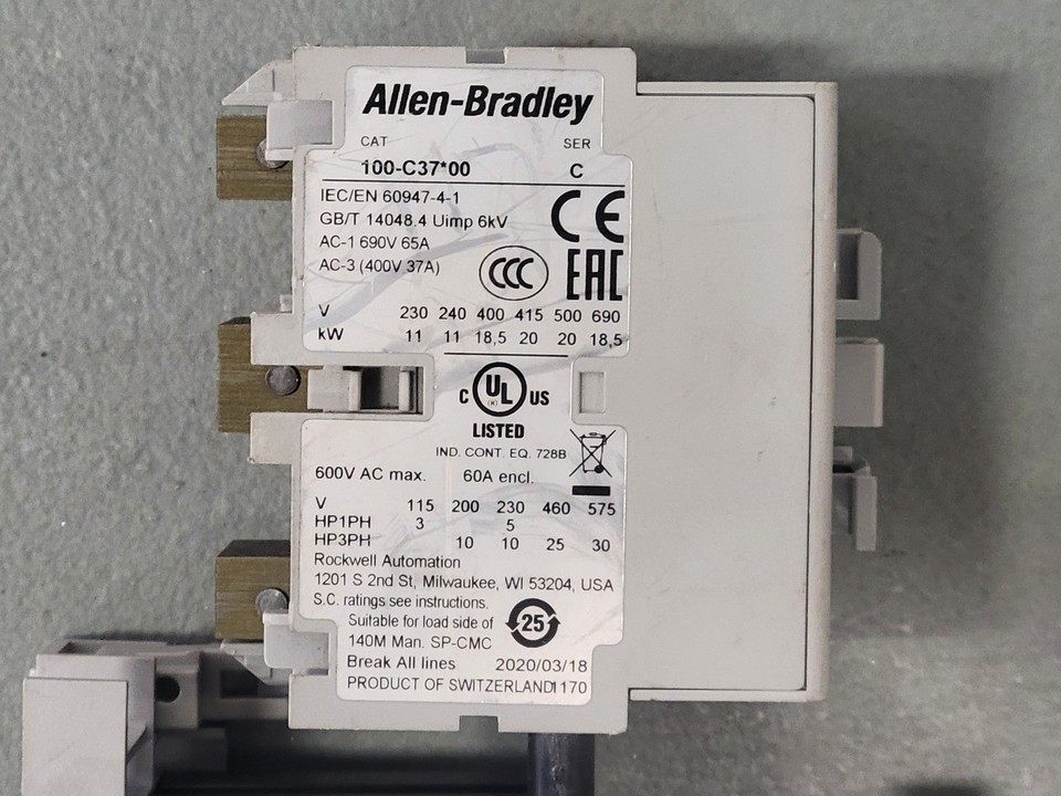 ALLEN-BRADLEY E300 Overload Relay Module 193-ECM-ETR, 193-EIOGP-22-120 ...