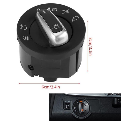 Chrome Euro Headlight AUTO Switch For VW Golf GTI MK5 MK6 Jetta Passat ...