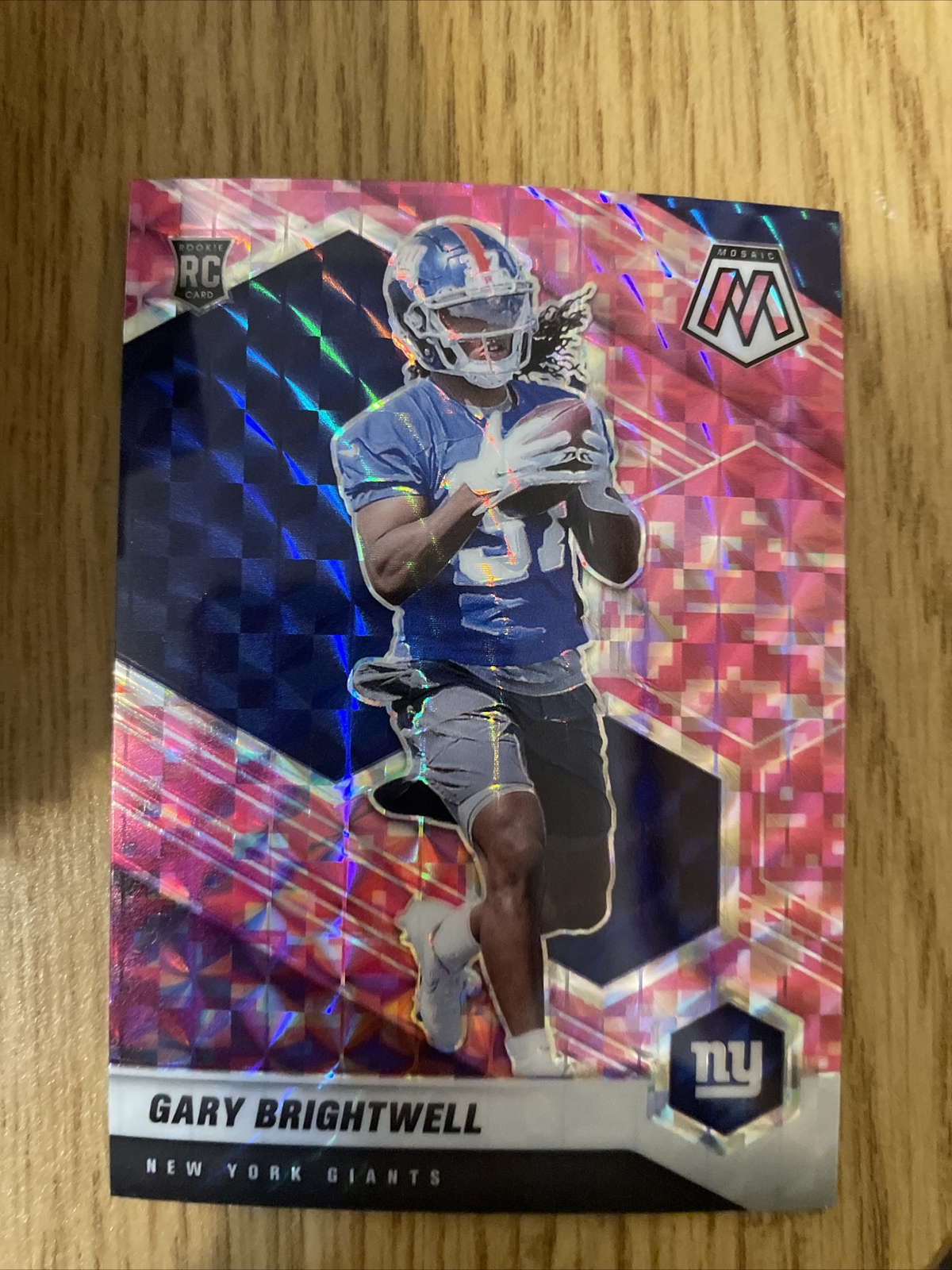 2021 Panini Mosaic Football Pink Camo Rookie Prizm Gary Brightwell SP ...