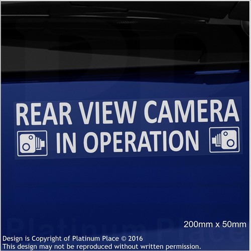1 x Rear View Camera In Operation Stickers-EXTERNAL CCTV Signs-Van,Taxi ...