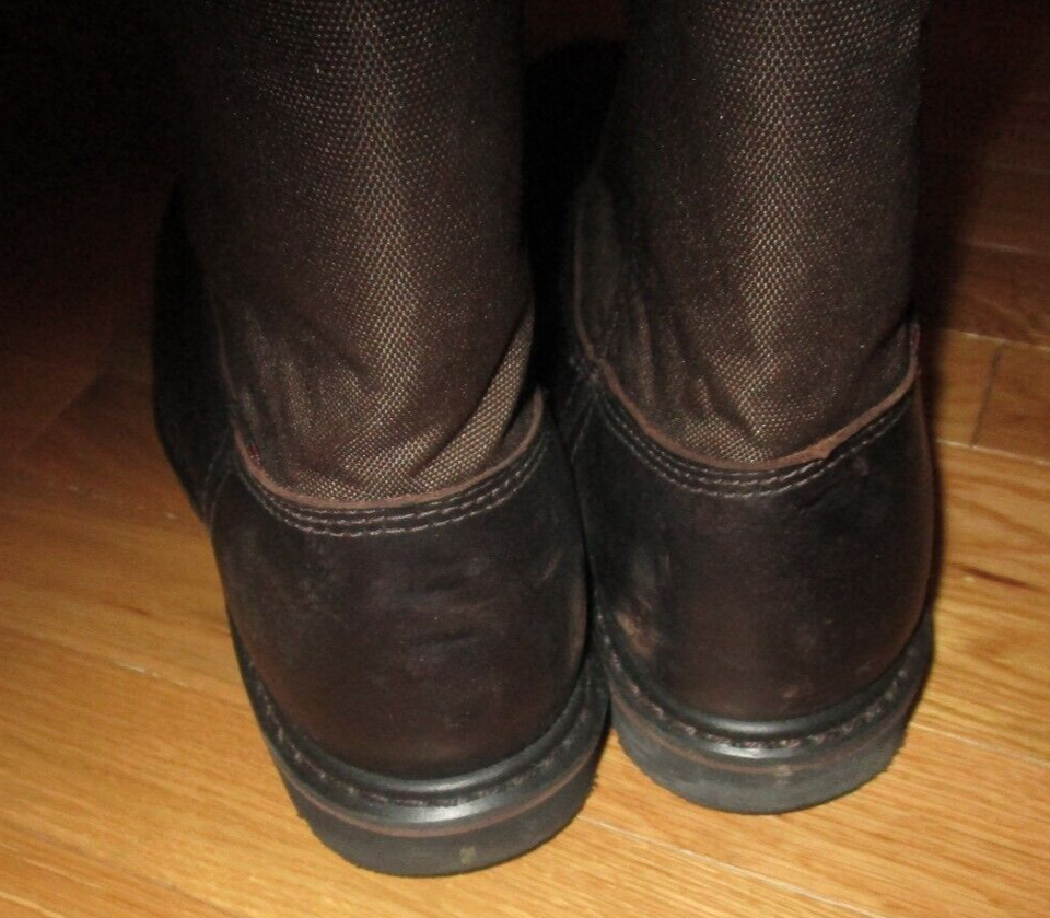 MENS SCHMIDT WORK DARK BROWN WATERP STEEL TOE BOOTS SIZE 9 M CES006T5 ...