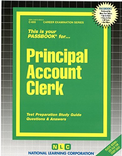 PRINCIPAL ACCOUNT CLERK(PASSBOOKS) (CAREER EXAMINATION By Jack Rudman ...