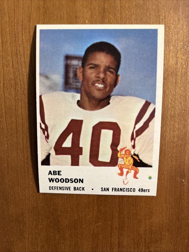 1961 Fleer Abe Woodson #65 San Francisco 49ers Nice Card! | eBay