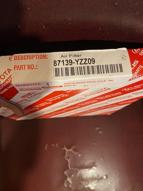 TOYOTA 87139-YZZ09 - Air filter cross reference