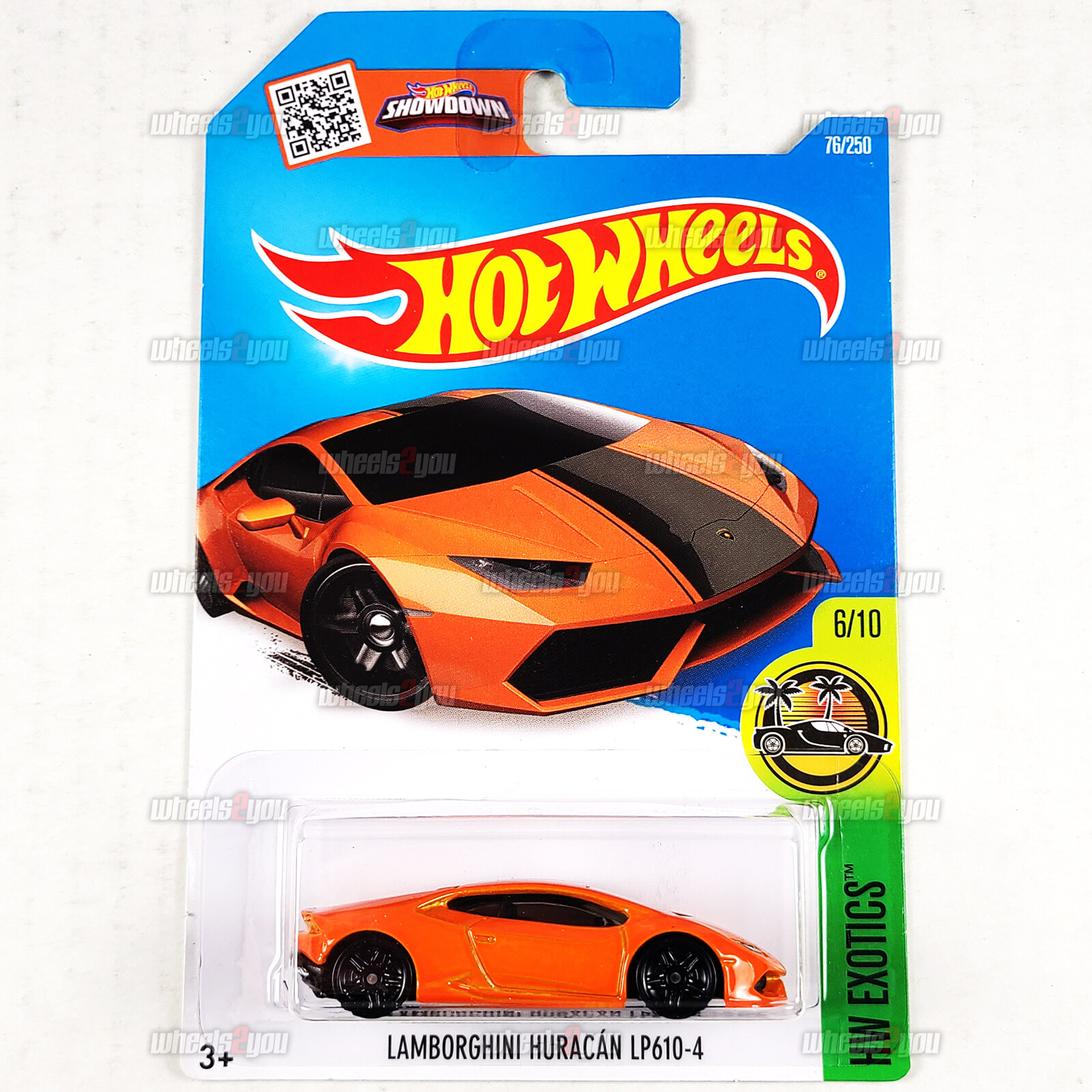 2016 Hot Wheels- LAMBORGHINI HURACAN LP610-4 #76 orange- HW Exotics- 1: ...