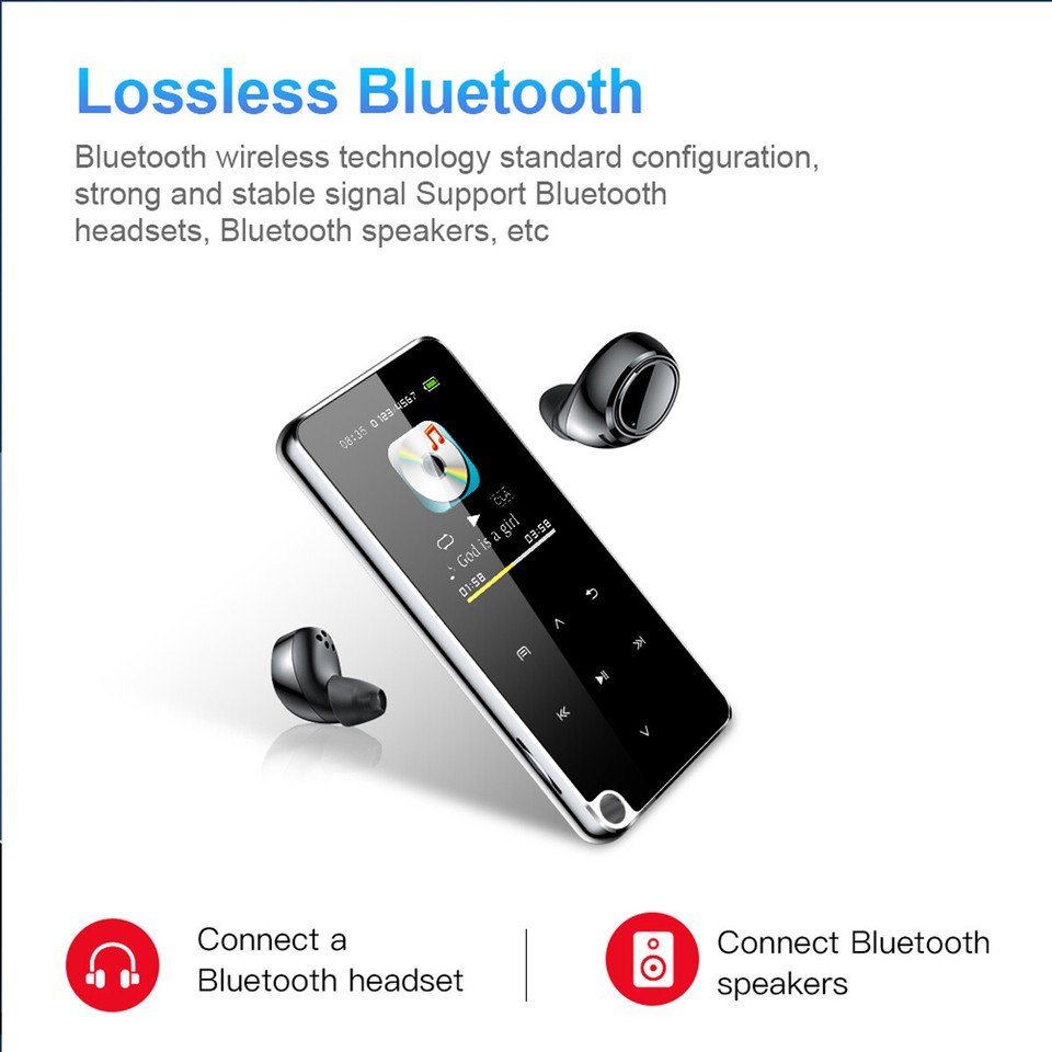 48GB Bluetooth MP4/MP3 Lossless Music Player FM Radio Recorder Sport ...