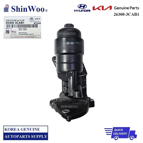GENUINE Hyundai Kia COMPLETE ASSY-OIL FILTER OEM 26300-3CAB1 | eBay