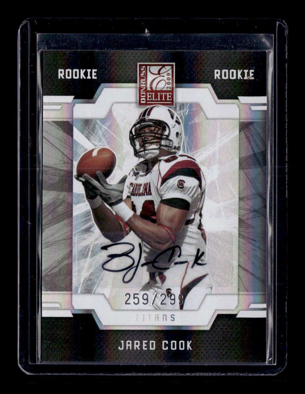 2009 Donruss Elite - Autographed Rookies Jared Cook #144 /299 (AU, RC ...