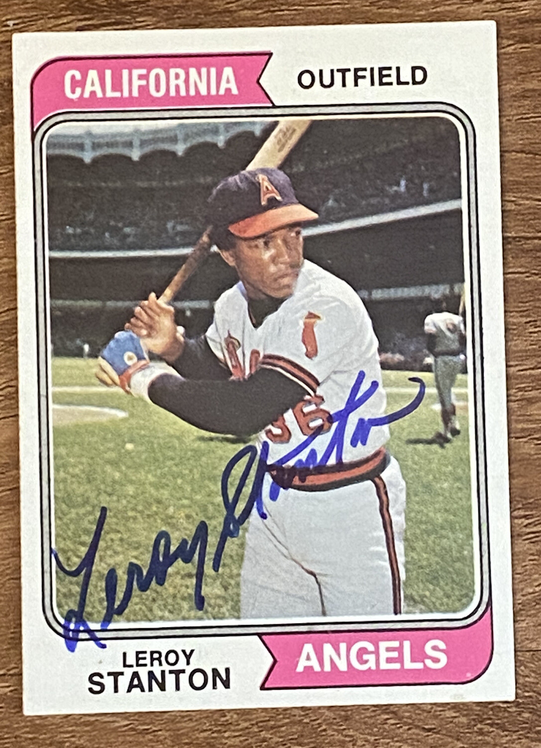 LEROY STANTON 1974 TOPPS #594 AUTOGRAPHED Card - California ANGELS ...