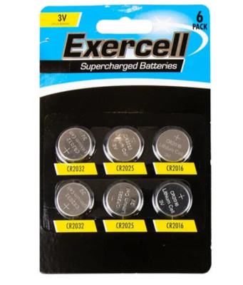 3V Lithium Batteries 6pk CR2032 CR 2025 CR2016 Multi-pack Remote ...