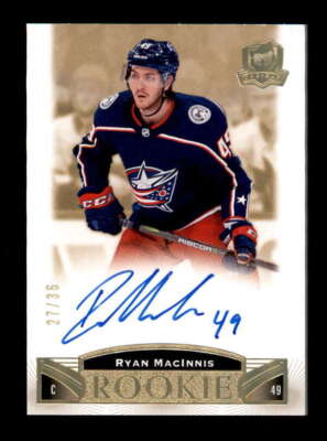 RYAN MACINNIS 2019/20 UD THE CUP ROOKIE GOLD AUTOGRAPH AUTO #/36 BF2977 ...