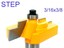 1 PC 1/2 SH Picture Frame Stepped Rabbet Molding Router Bit sct-888 ...