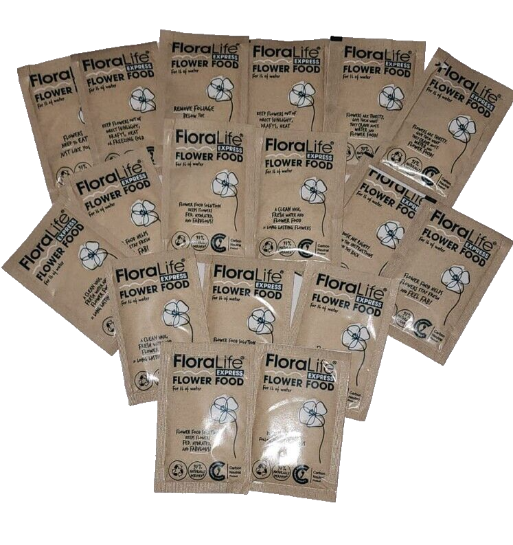 FloraLife Cut Flower Food Packets Floral Fresh Cut Flowers 25 Count ...