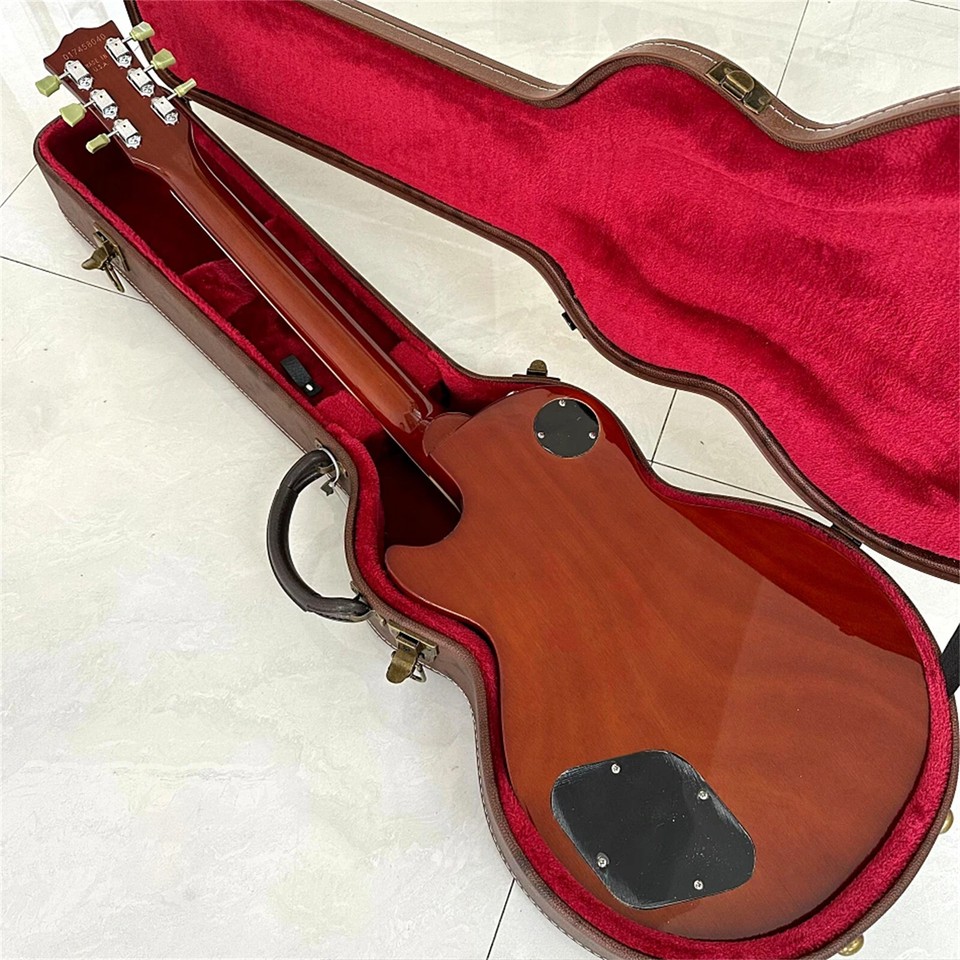 Custom Flame Maple Top LP Electric Guitar Jimmy Page Fixed Bridge 6 ...