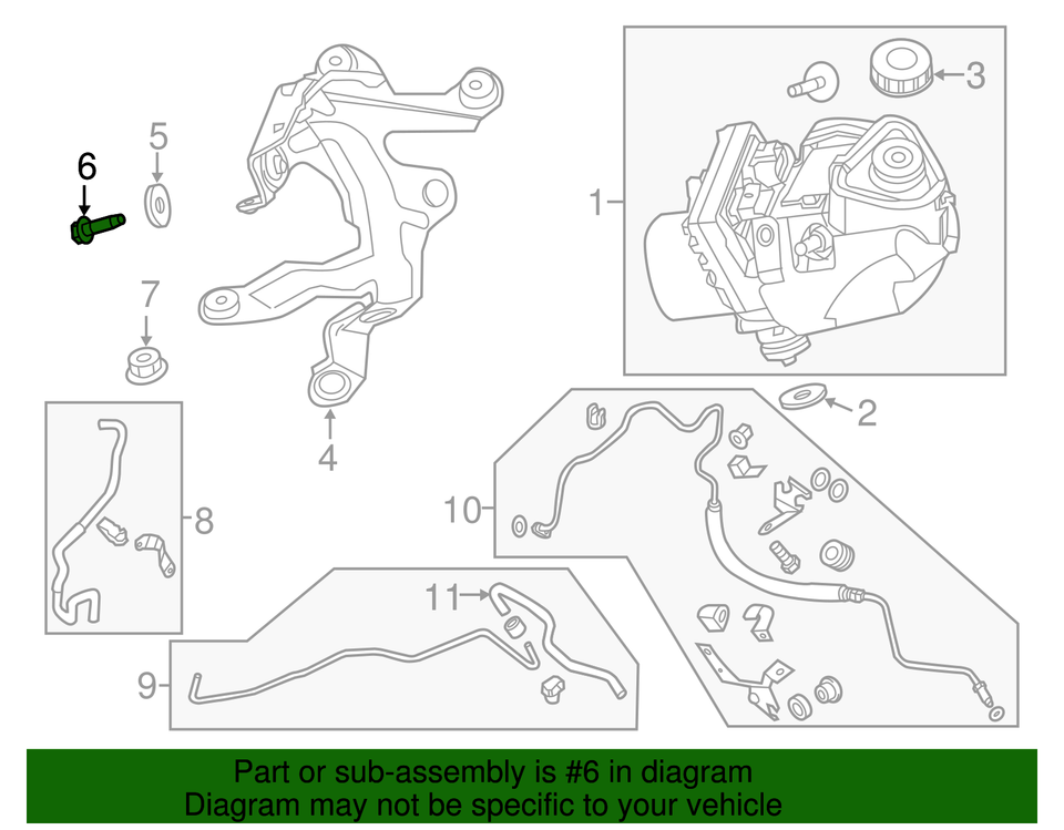 Genuine Nissan Mount Bracket Bolt 01125-N6051 | eBay