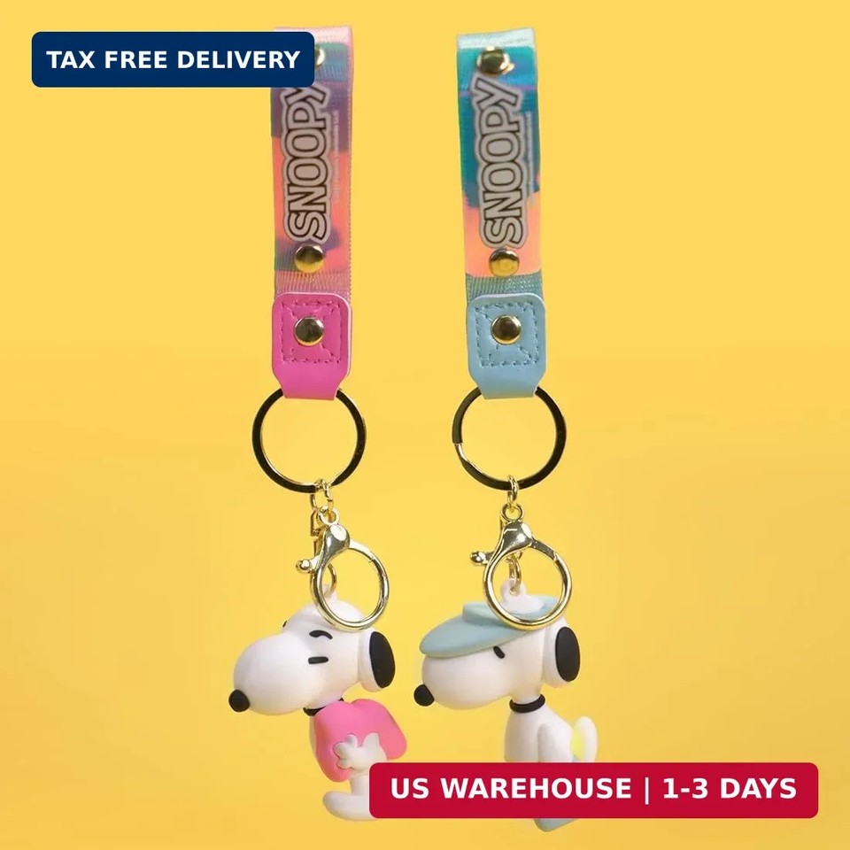 MINISO Snoopy Keychain Peanuts Bag Charm Collection Cute Bag Charm Key ...