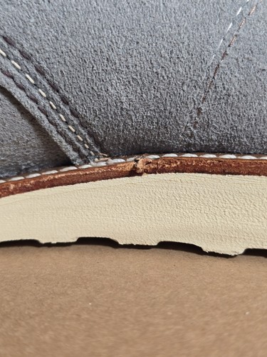 Size 10.5 D Red Wing Boots 6" Suede Moc Toe Dusty Blue & Copperguard ...